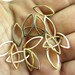 Gold Plated Pointed Oval Shape Wire Charms 12x K214-C - Etsy