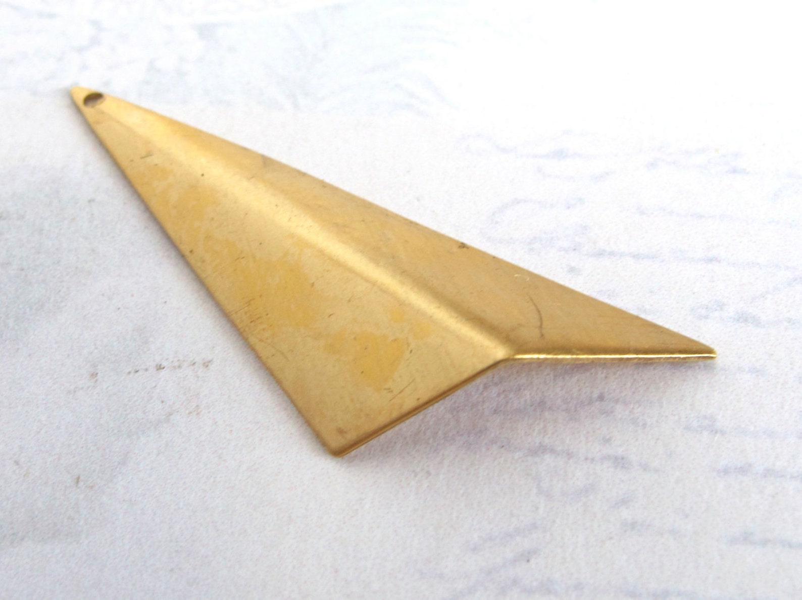 Brass Geometric Obtuse Triangle Drop Pendants Right 4X - Etsy