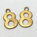 Raw Brass Number 8 Charms (10X) (A535) - Etsy