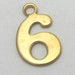 Raw Brass Number 6 Charms (10X) (A533) - Etsy