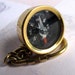 Raw Brass Working Compass Key Chain / Pendant 1X J606 - Etsy