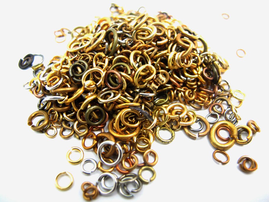 Assortment of Brass and Plated Jump Rings (25 Grams) (F543) - Etsy