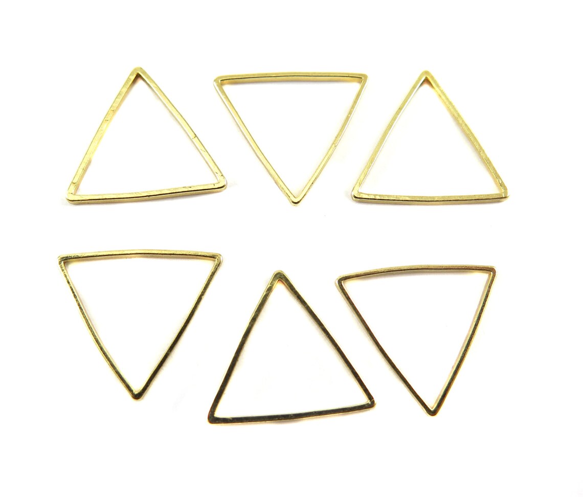 Tiny Goldplated Triangle Shape Wire Charms 12x K228-C - Etsy
