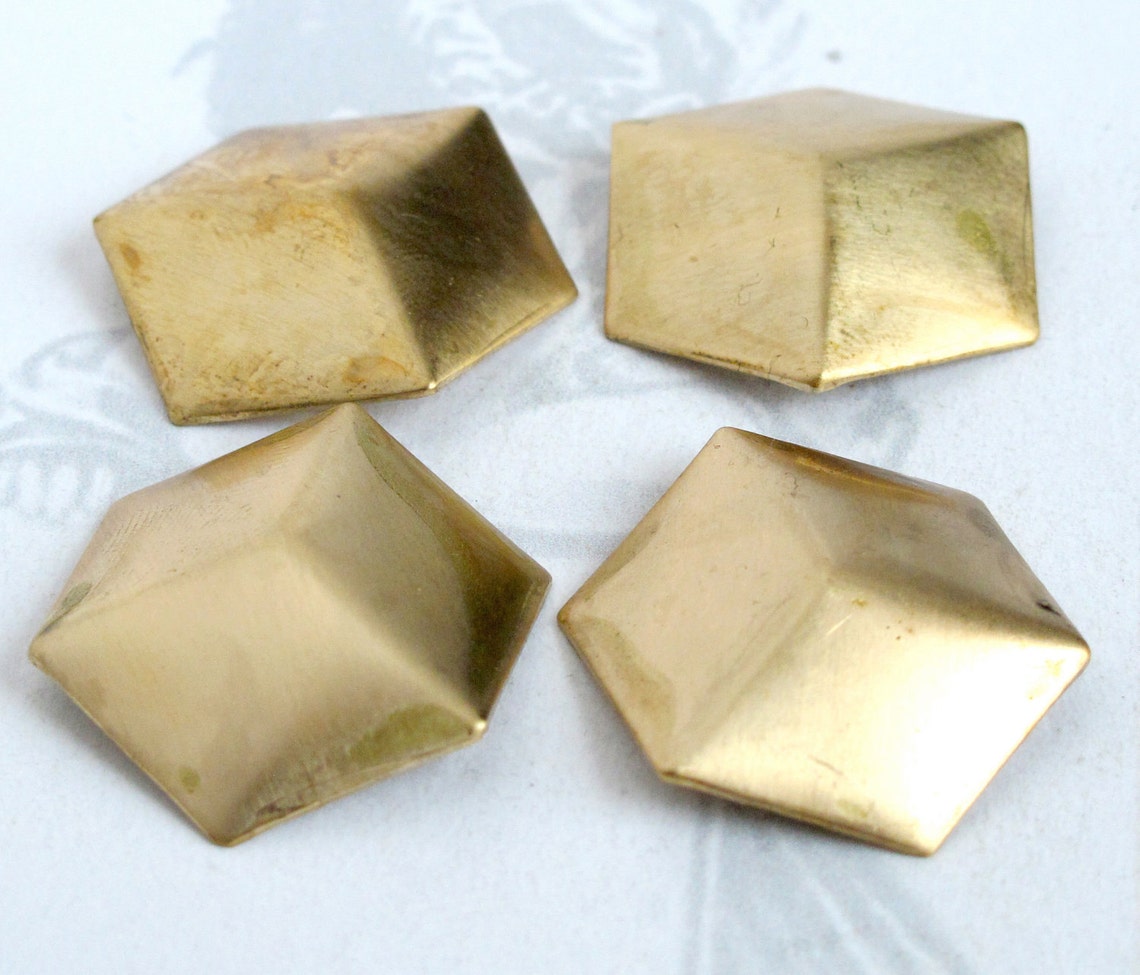 Brass Geometric Square Cube Charms / Pendants 8X V326 SALE | Etsy