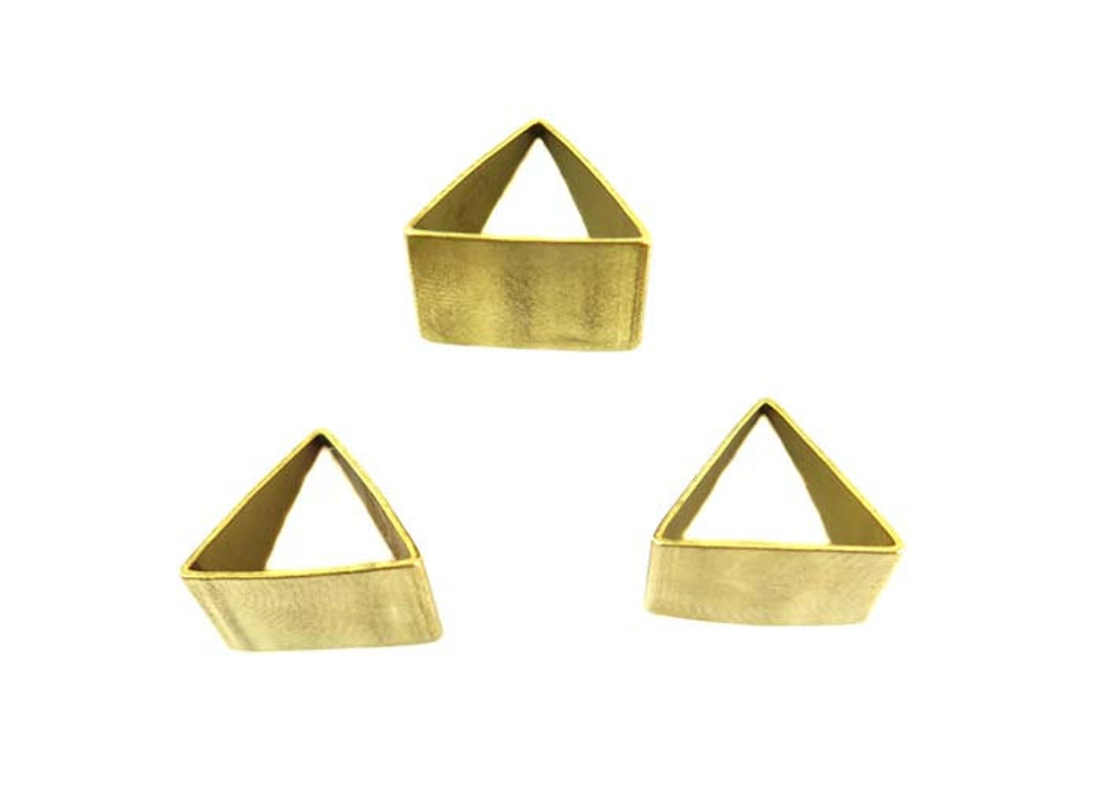 Raw Brass Tapered Pyramid Triangle Tube Charms 6x K104-A - Etsy