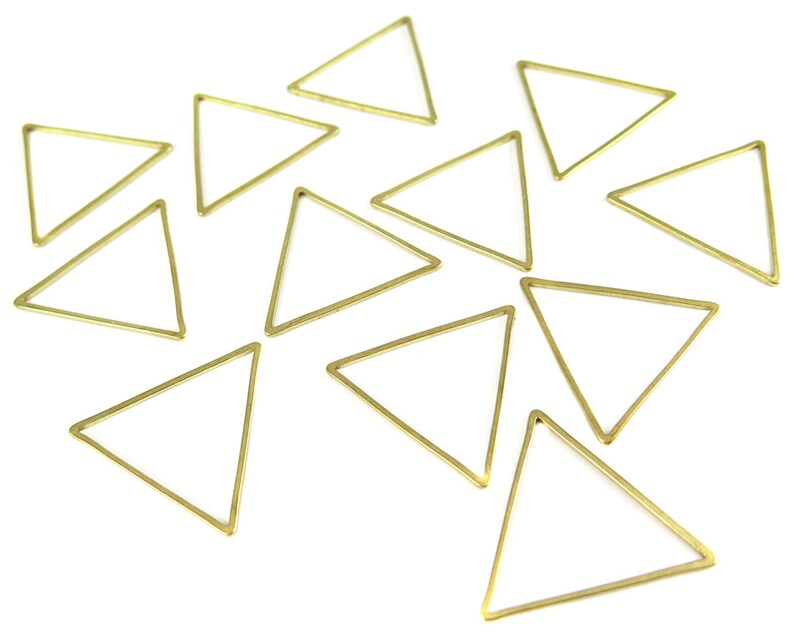 Raw Brass Triangle Shape Wire Charms (20x) (K217-A) - Etsy
