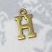 Raw Brass Letter H Charms (10X) (A507) - Etsy
