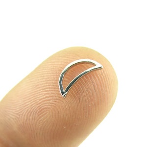 Tiny Rhodium Plated Moon Shape Wire Charms 36x K216-B - Etsy