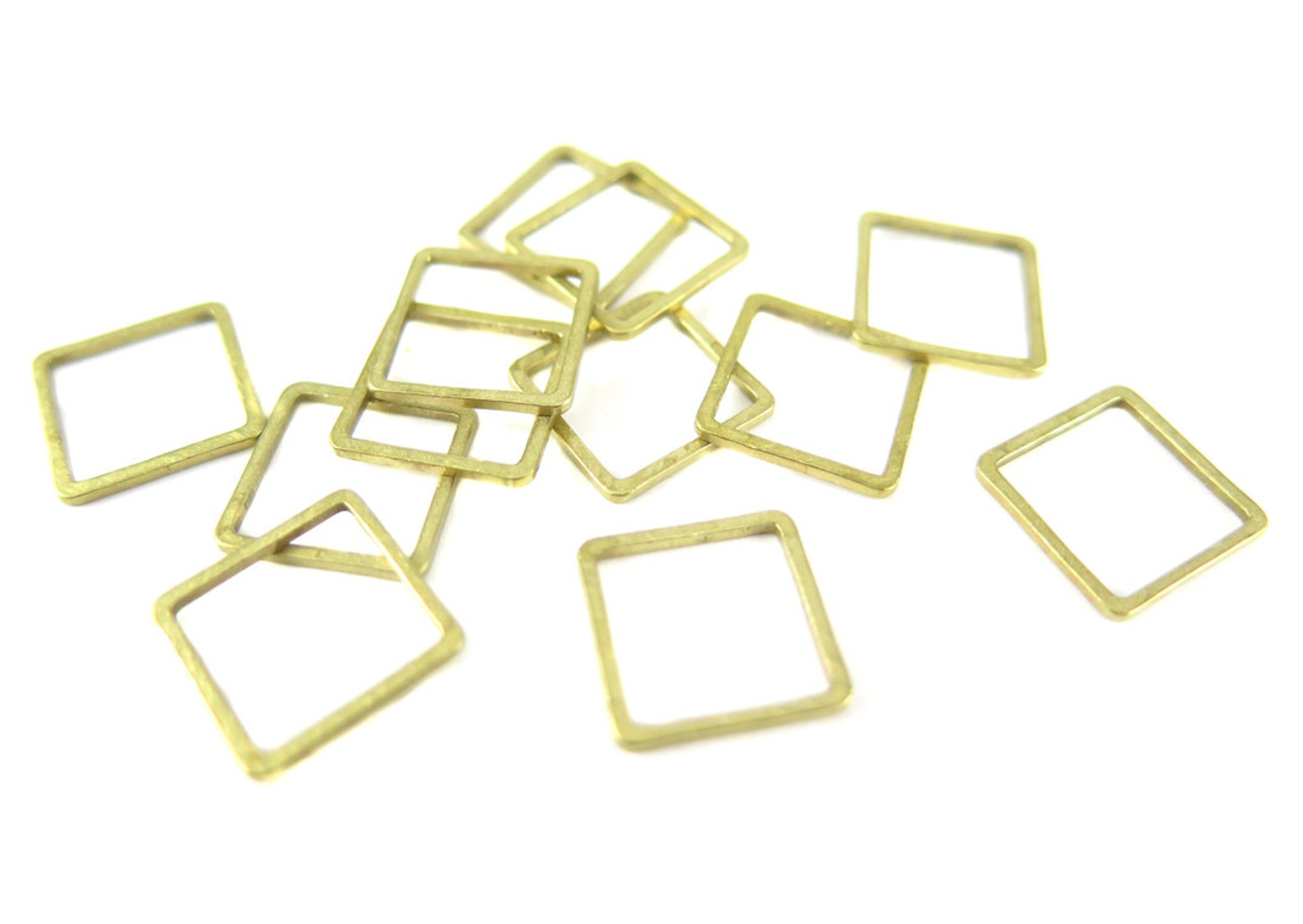 Small Raw Brass Square Shape Wire Charms 20x K211-A - Etsy