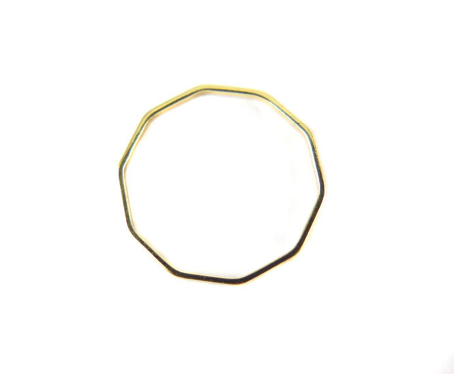 Gold Plated Decagon Shape Wire Charms 12x K212-C - Etsy