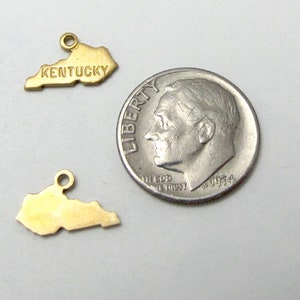 Blank - Tiny Raw Brass Kentucky State Charms (6X) (A416-1) - Etsy