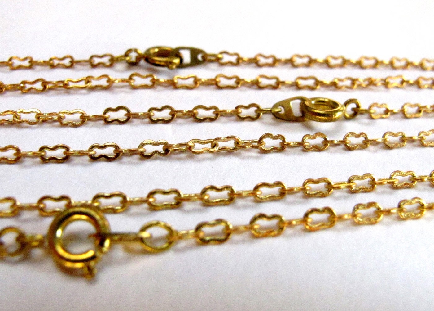 Shiny Brass Peanut Chain Necklaces (4X) (15 Inches) (C655) - Etsy UK