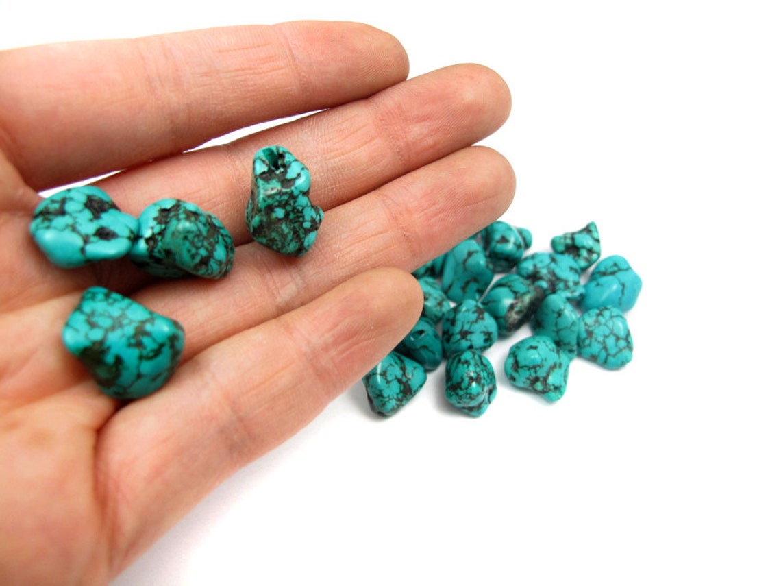 Dyed Howlite Dark Turqoise Blue Rock Beads 6X NS588 SALE - Etsy