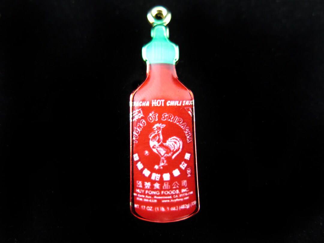 18K Gold Plated Sriracha Bottle Charms (2x) (K312-C) - Etsy