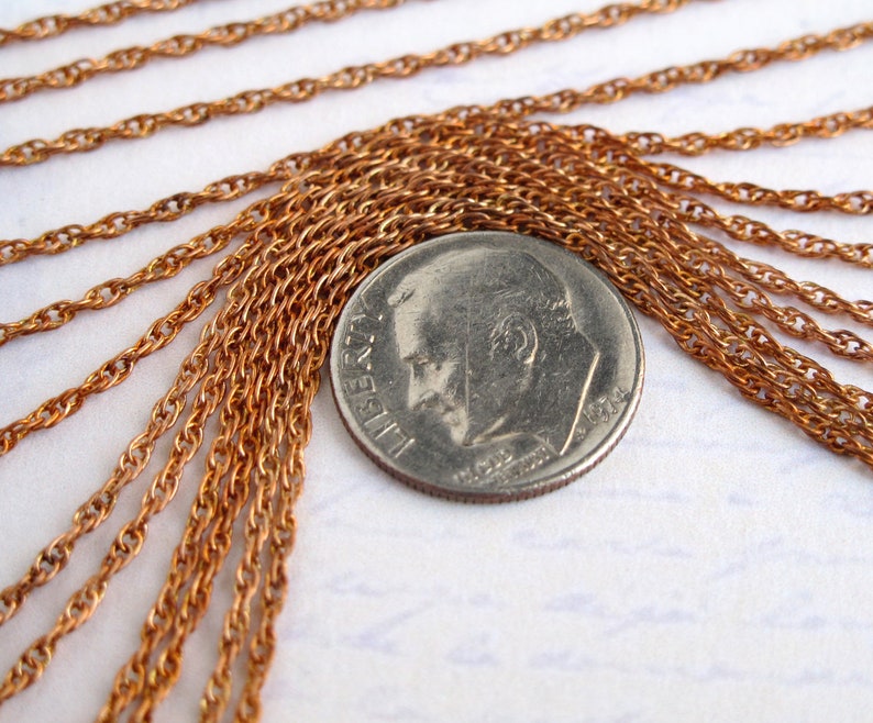 Vintage Red Brass Rope Chain -soldered (5 Feet) (CP213-A) SALE - 25% ...