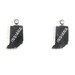 Engraved Tiny SILVER Plated on Raw Brass Indiana State Charms (2X ...