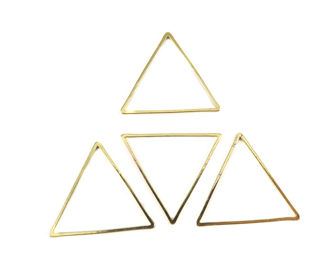 Gold Plated Triangle Shape Wire Charms (10x) (K217-C) - Etsy