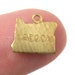 Engraved - Tiny Raw Brass Oregon State Charms (6X) (A436-A) - Etsy