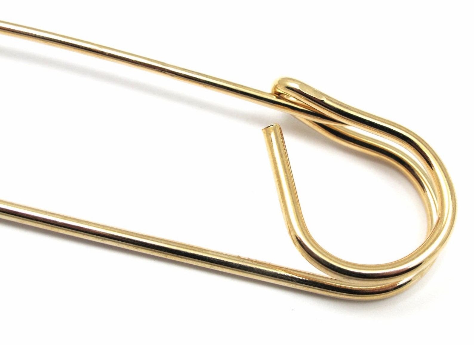 Huge Vintage Gold Plated Safety Pin 1X V313 - Etsy