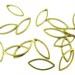 Raw Brass Pointed Oval Shape Wire Charms 30x K214-A - Etsy