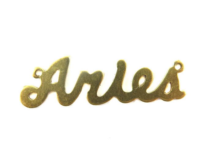 Brass Astrological Name Plate Pendants Aries 2X A607-A - Etsy