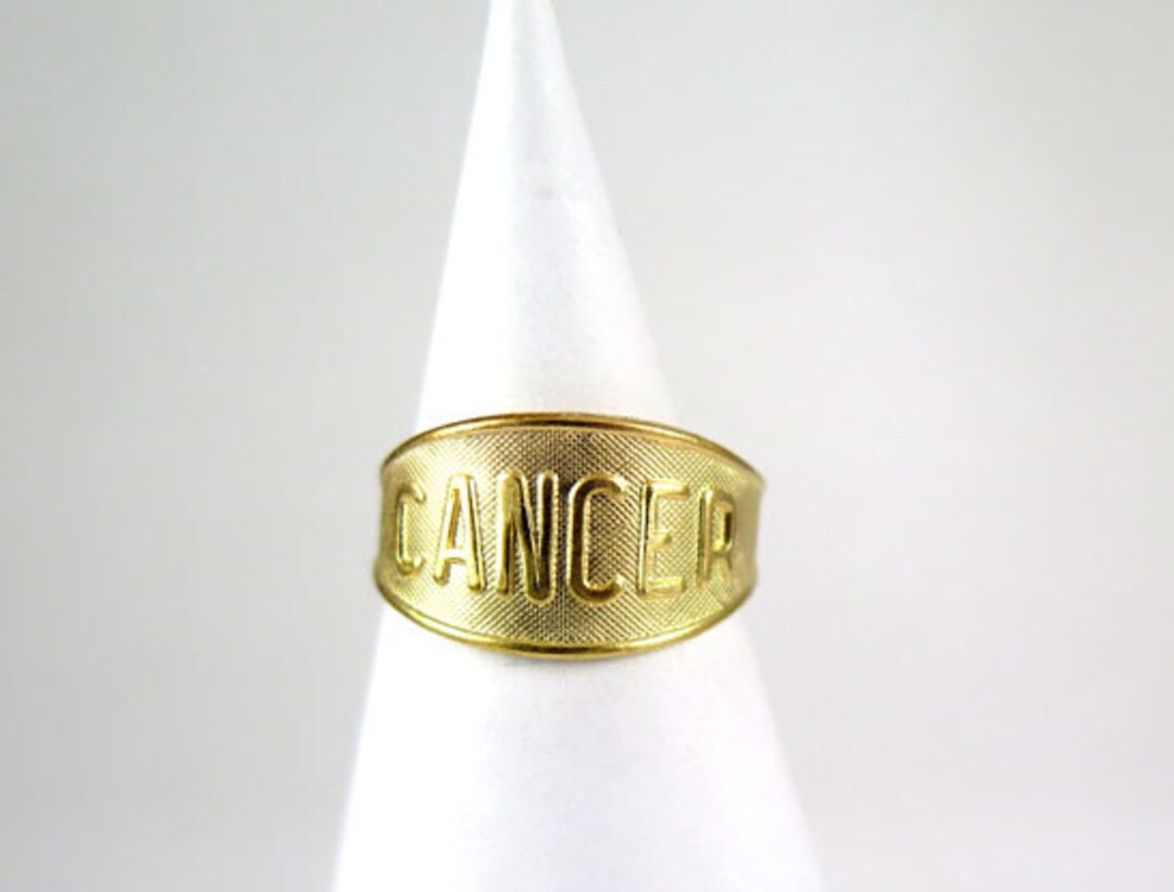 Raw Brass Astrological Sign Ring CANCER One Size Fits Most / Adjustable ...