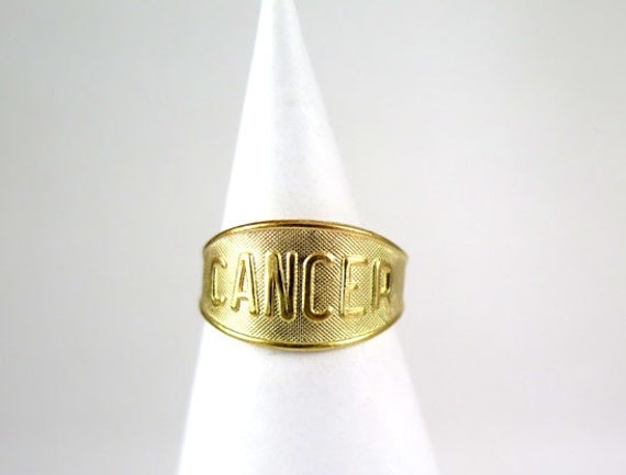 Raw Brass Astrological Sign Ring CANCER One Size Fits Most - Etsy
