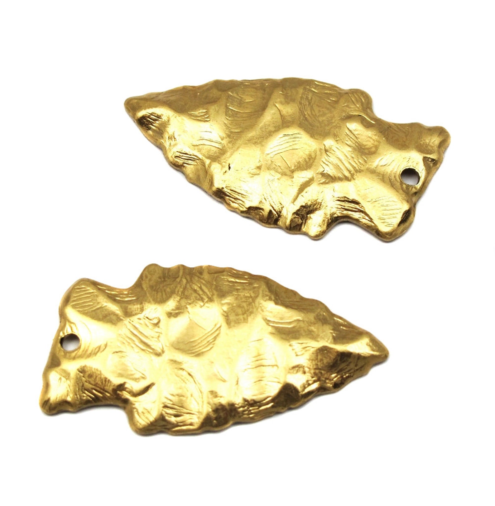 Large Brass Arrowhead Pendants (2X) (M650-A) - Etsy