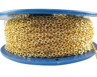 Brass Cable Chain Raw Brass Chain Open Link 0.26 X - Etsy