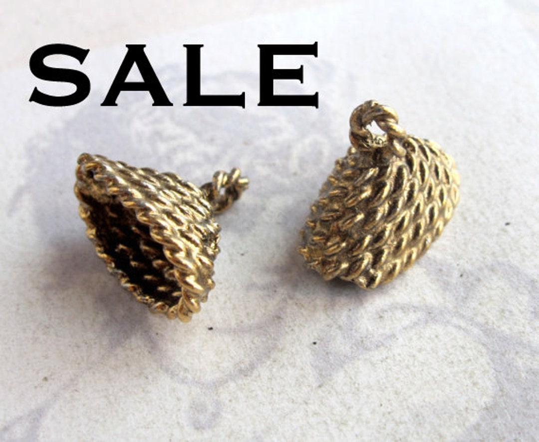 Vintage Gold Plated Rope Pendant Bail Findings 8X F512 SALE 60% Off - Etsy