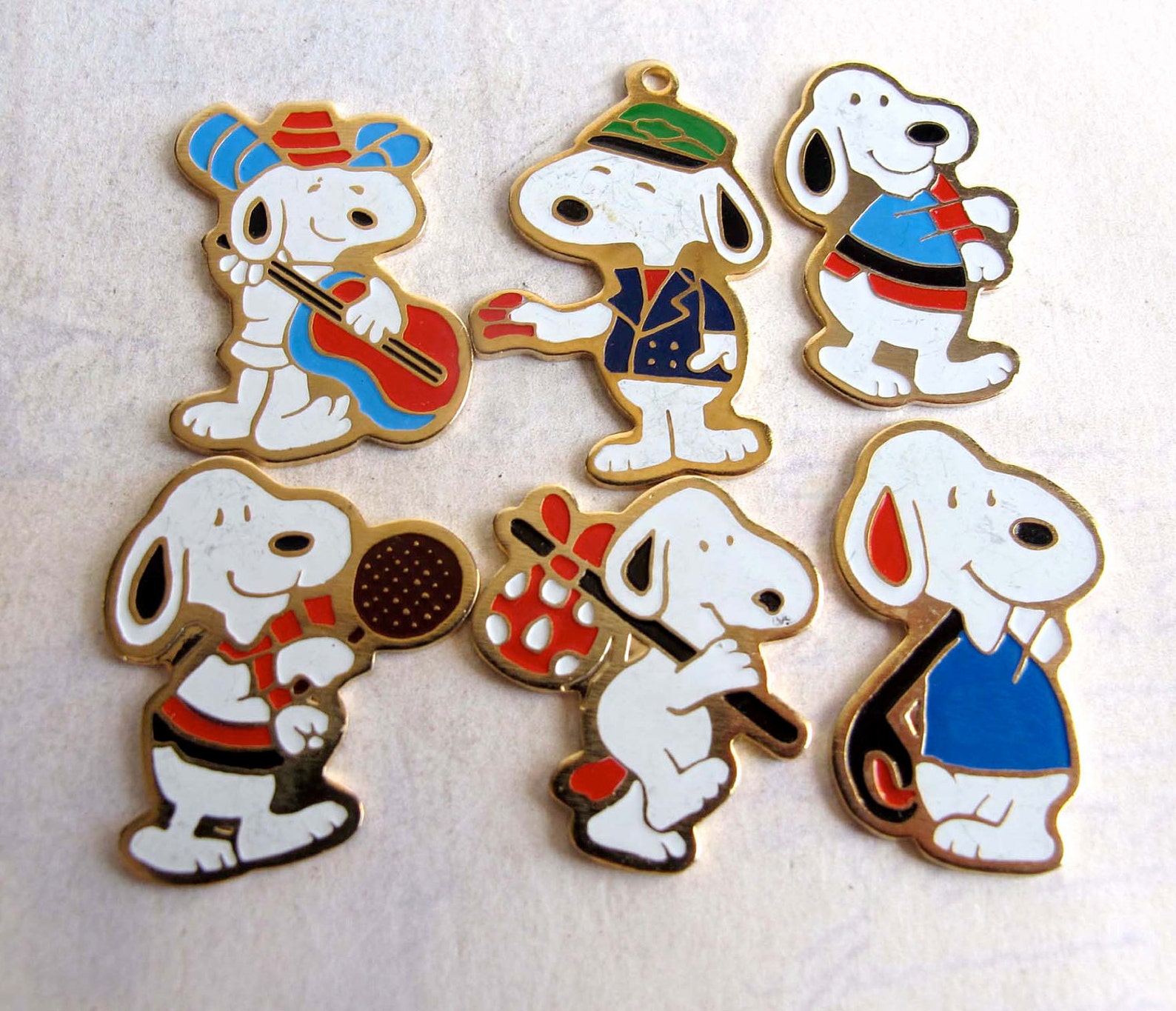 Vintage Snoopy Enamel Components 6X E521 SALE 25% Off - Etsy