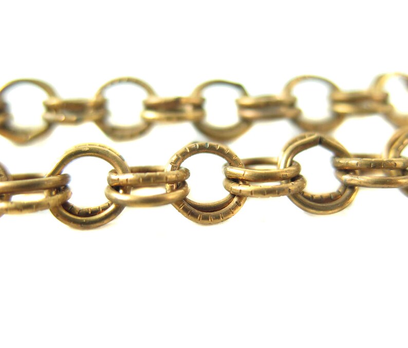 Vintage Brass Plated on Steel Double Cable Chain 33 Inches - Etsy