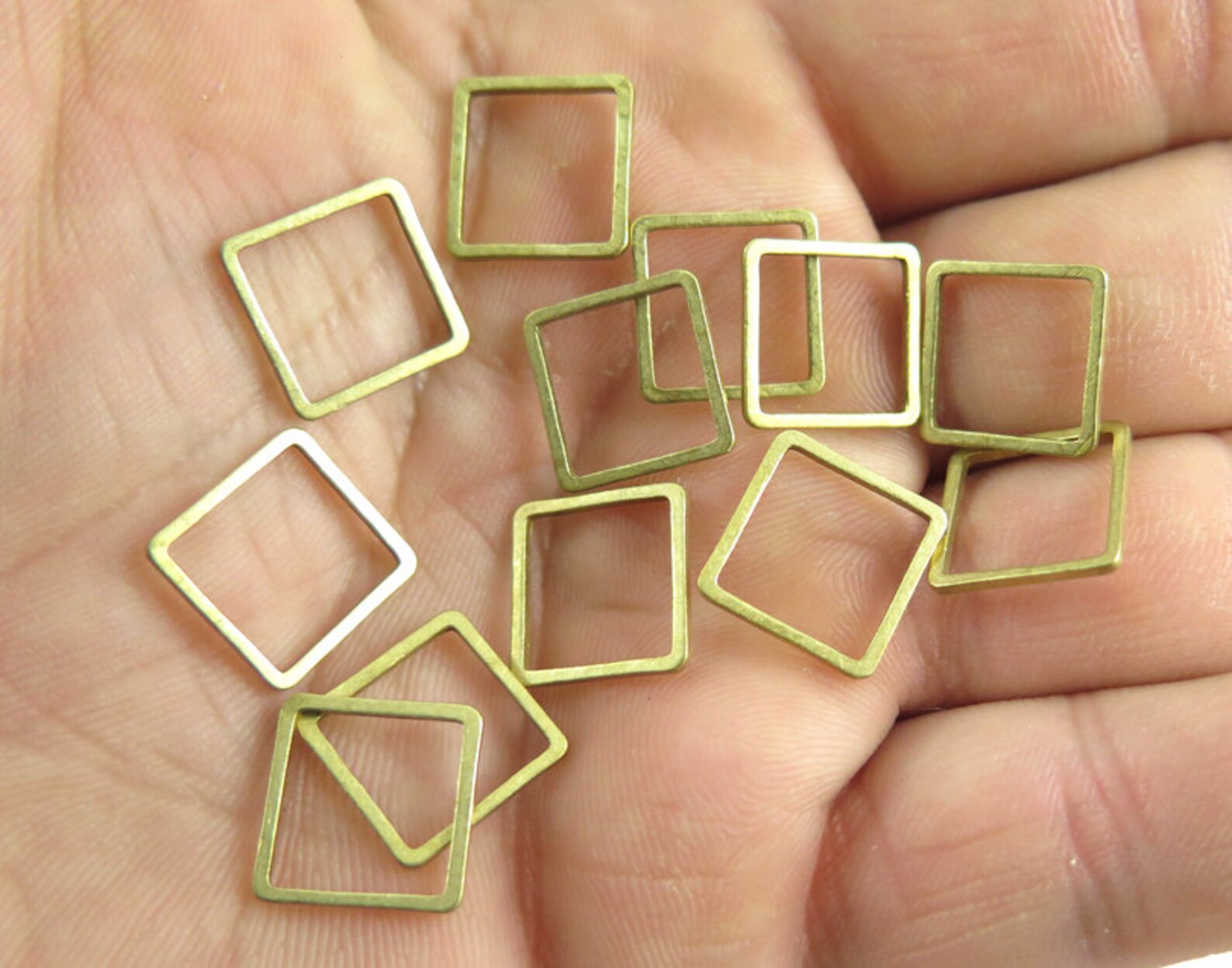 Small Raw Brass Square Shape Wire Charms 20x K211-A - Etsy