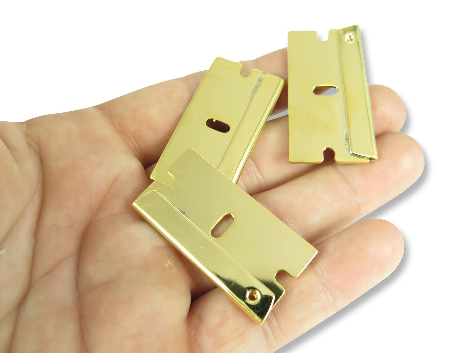 Gold Plated Razor Blade Engraving Pendants (1X) (M760-C) - Etsy