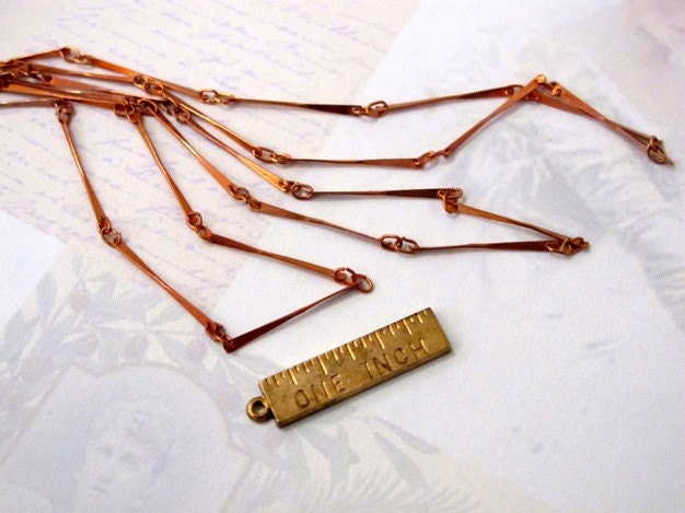 Vintage Copper Plated Bar Chain (CP223) - Etsy