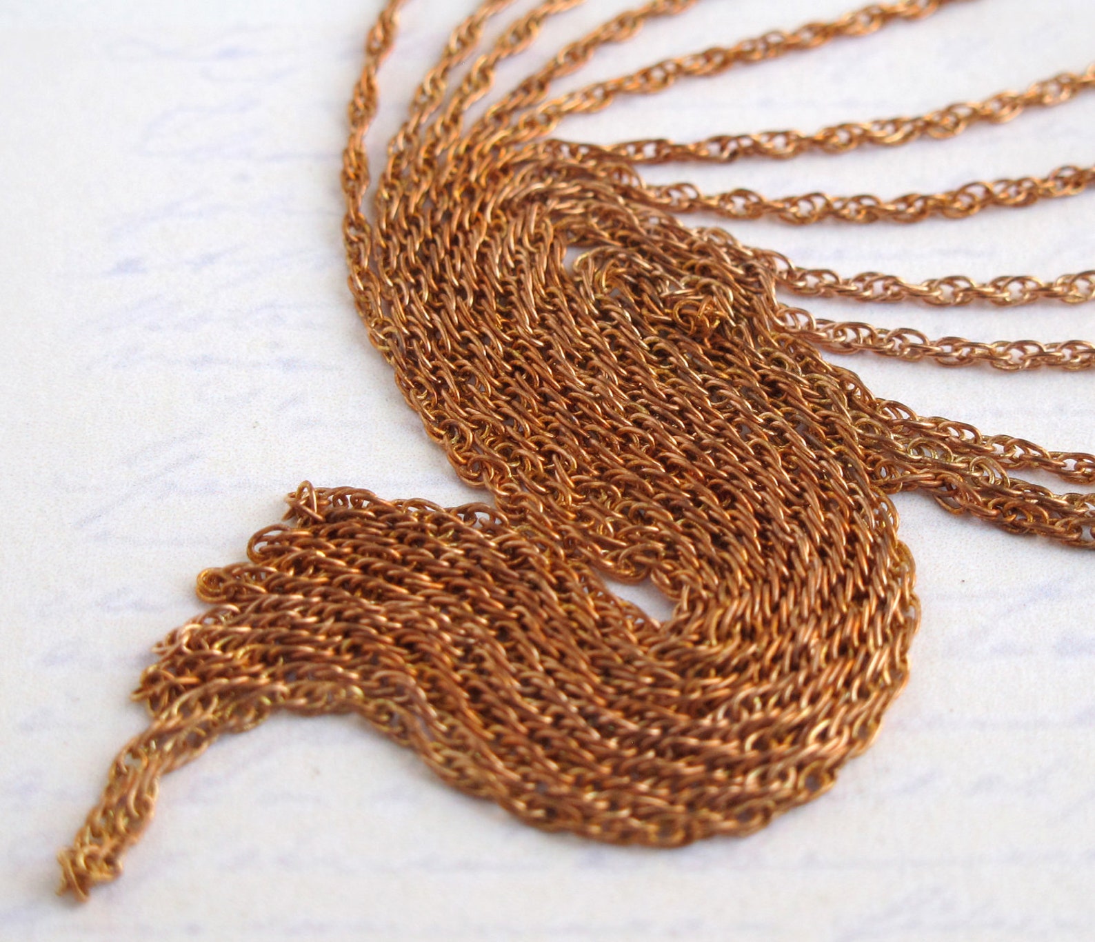 Vintage Red Brass Rope Chain -soldered (5 Feet) (CP213-A) SALE - 25% ...