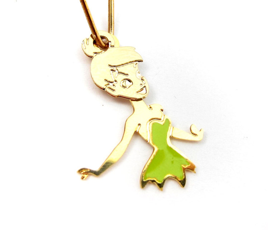 Peter Pan Gold Plated Disney Character Charms - TINKERBELL (8 Sets ...