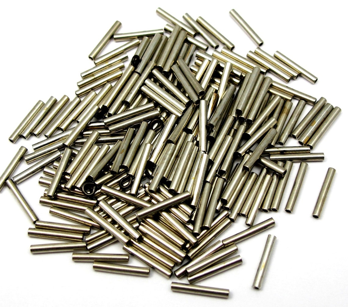 SALE Vintage Rhodium Plated Tube Beads app 144X B537 - Etsy