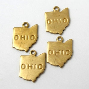 Blank - Tiny Raw Brass Ohio State Charms (6X) (A434-1) - Etsy