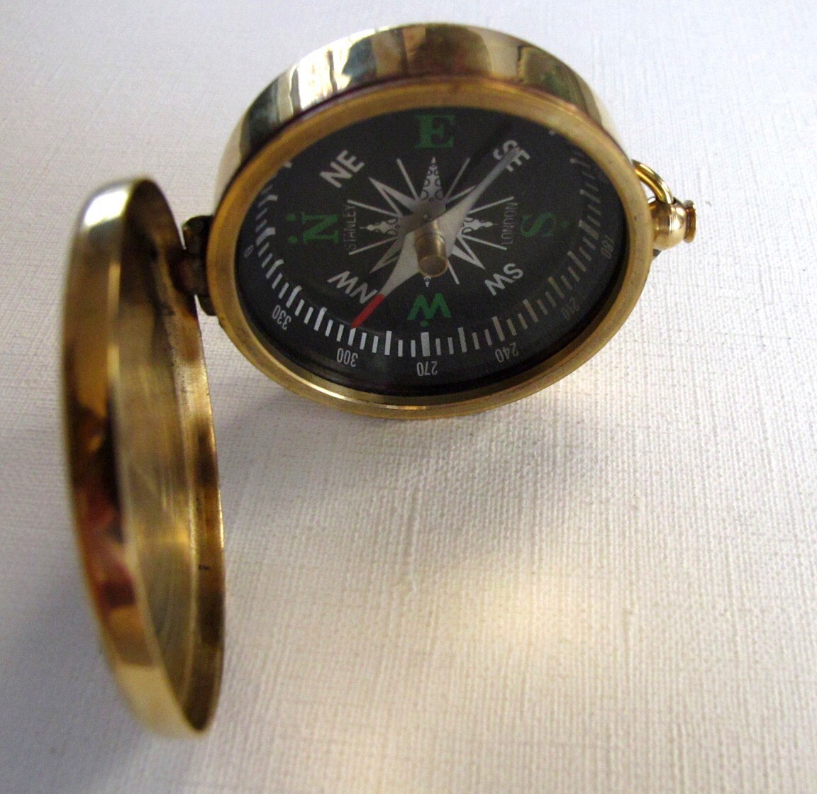 Huge Raw Brass Working Compass Pendant 1X J602 - Etsy
