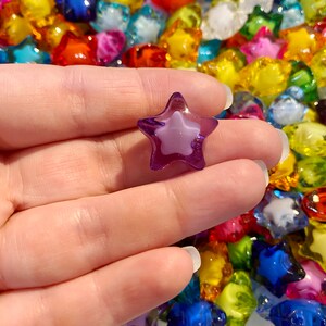 Large Rainbow Plastic Star Beads (36x) (B627) - Etsy