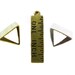 Raw Brass Tapered Pyramid Triangle Tube Charms 6x K104-A - Etsy