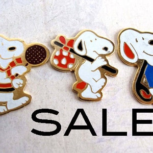 Vintage Snoopy Enamel Components (6X) (E521) SALE - 25% Off - Etsy