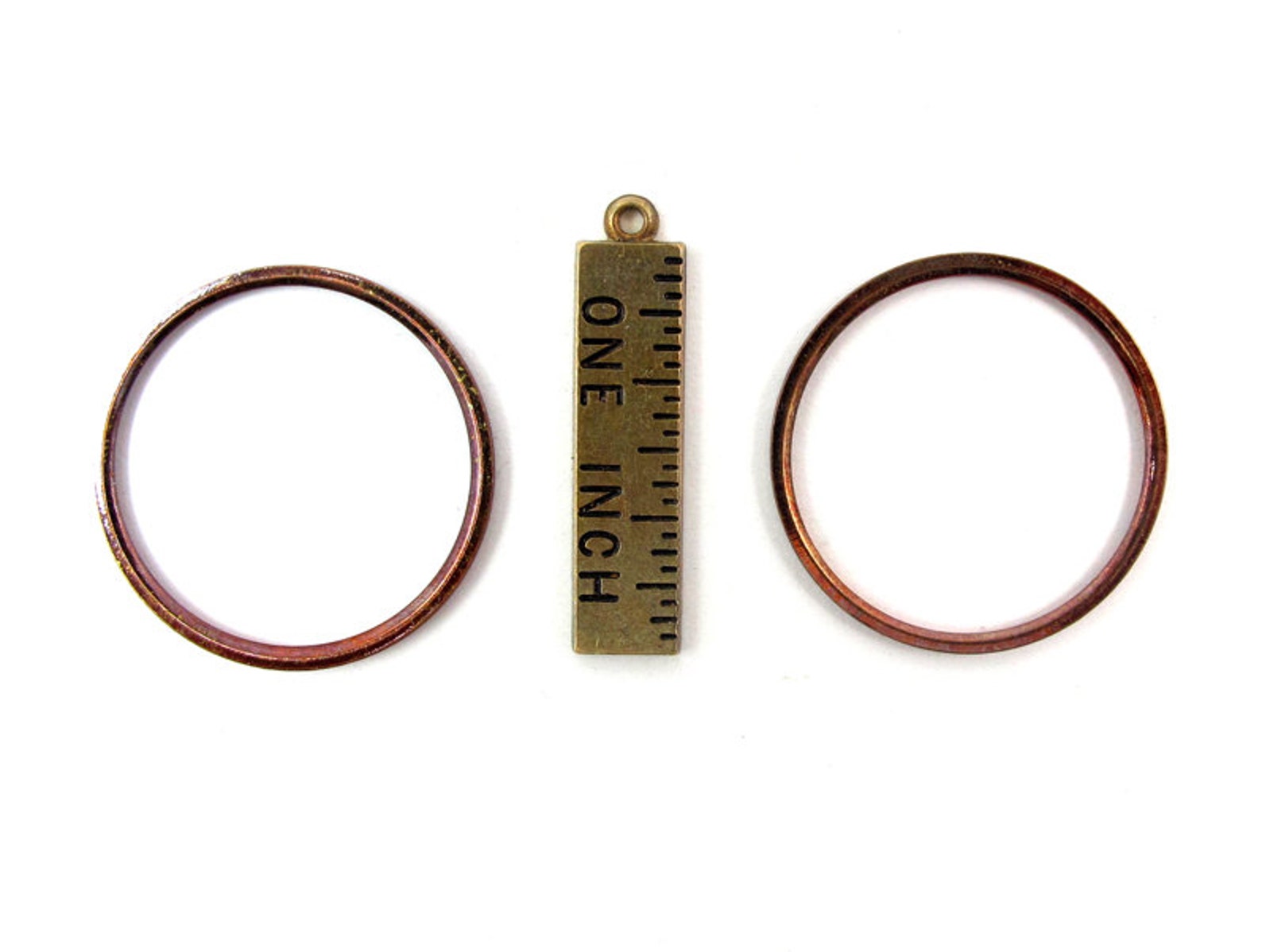 Vintage Copper Plated Round Hoop Ring Charms/findings 8X - Etsy