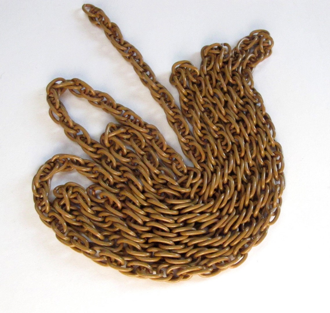 Vintage Brown Enamel Rope Chain 3 Feet C625 SALE 25% Off | Etsy