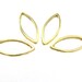 Gold Plated Pointed Oval Shape Wire Charms 12x K214-C - Etsy