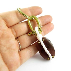 Brass Wood Pulley Key Chain With Rope 1X J616 - Etsy