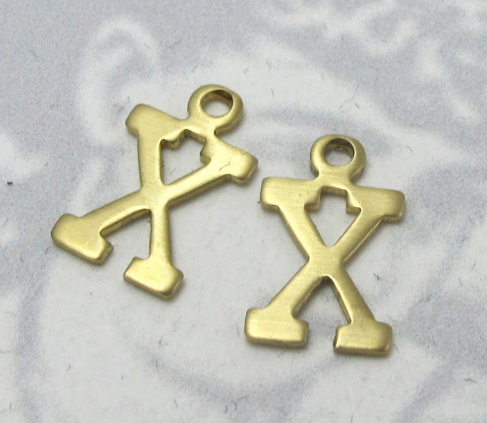 Raw Brass Letter X Charms 10X A523 - Etsy