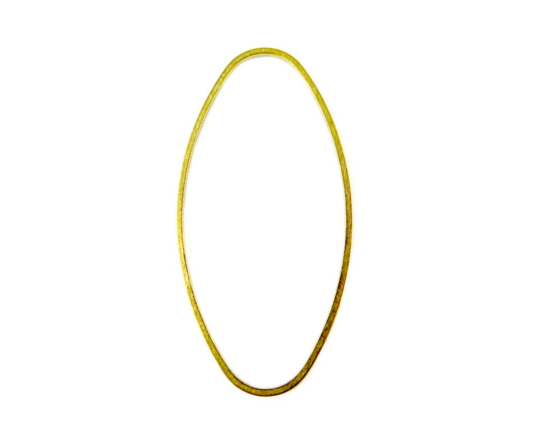 Large Raw Brass Oval Shape Wire Charms 20x K208-A - Etsy