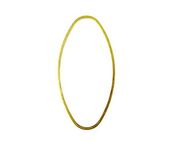 Large Raw Brass Oval Shape Wire Charms 20x K208-A | Etsy